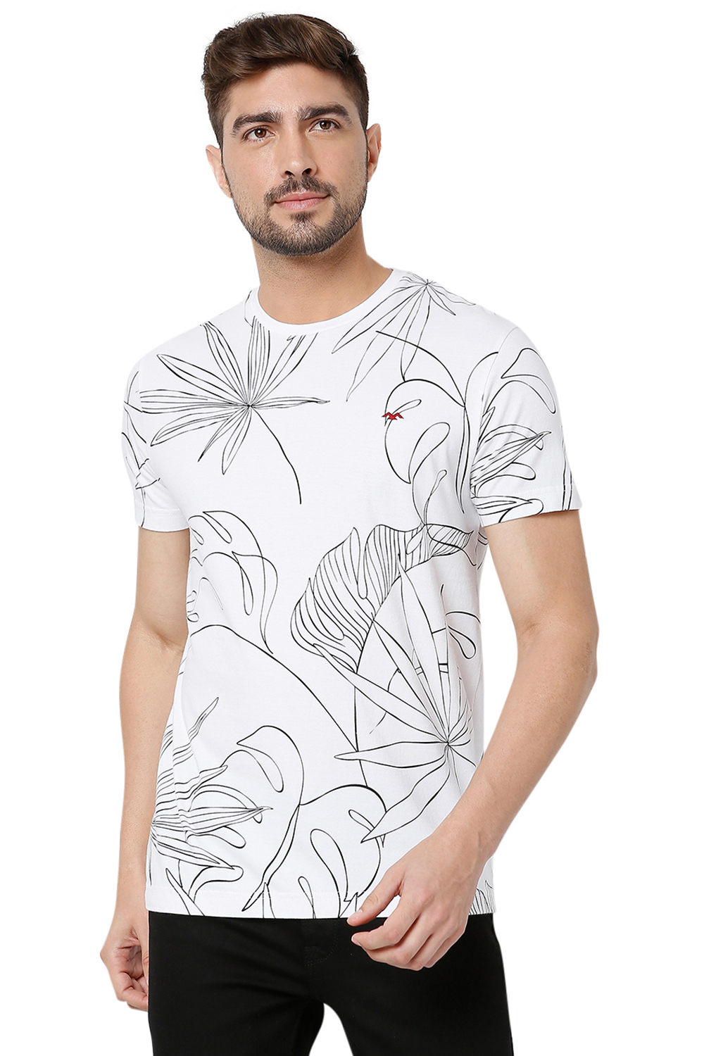 White Leaf Graphic Tee