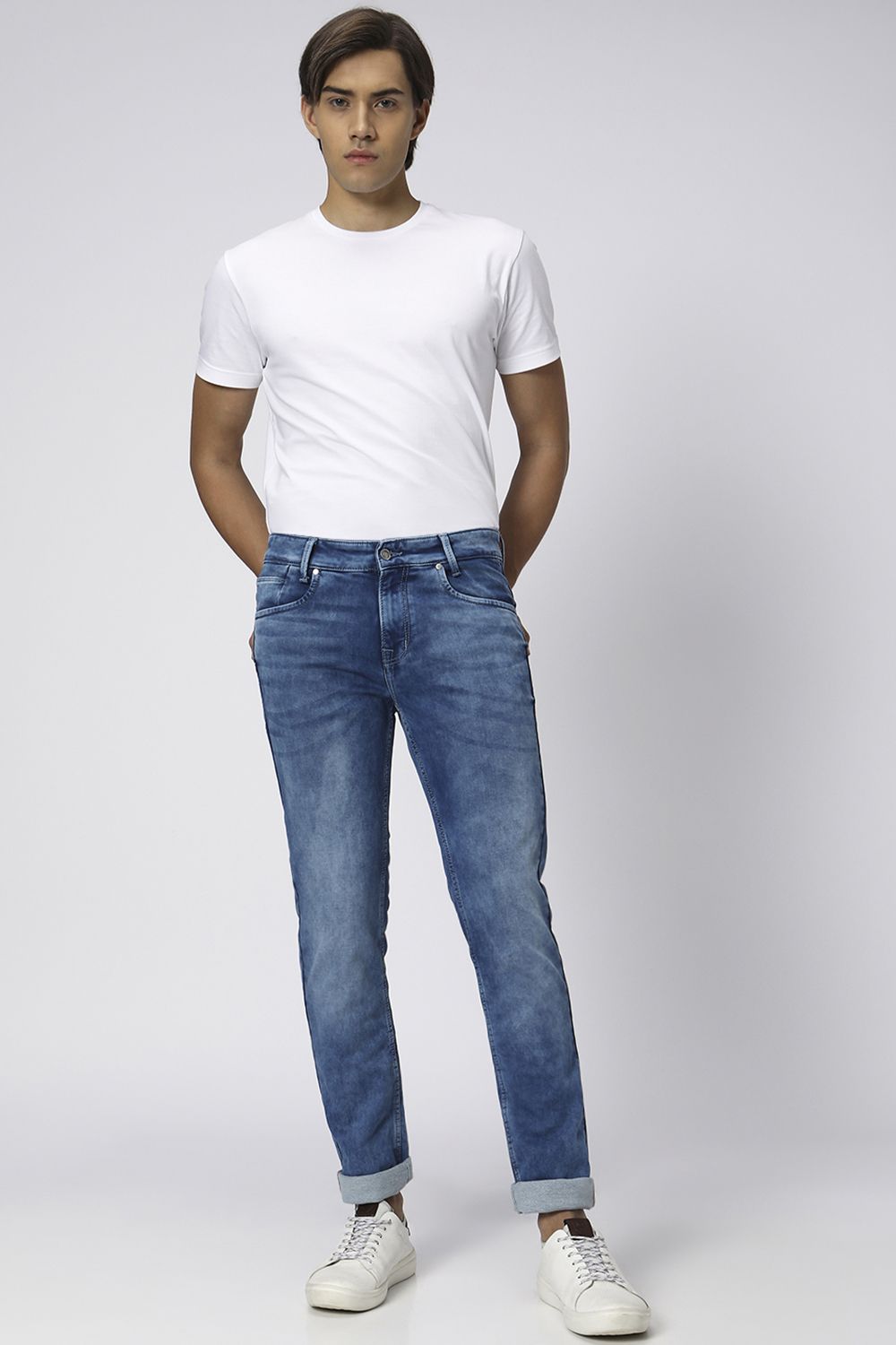 Buy Mufti Black Skinny Fit Denim Deluxe Stretch Jeans At